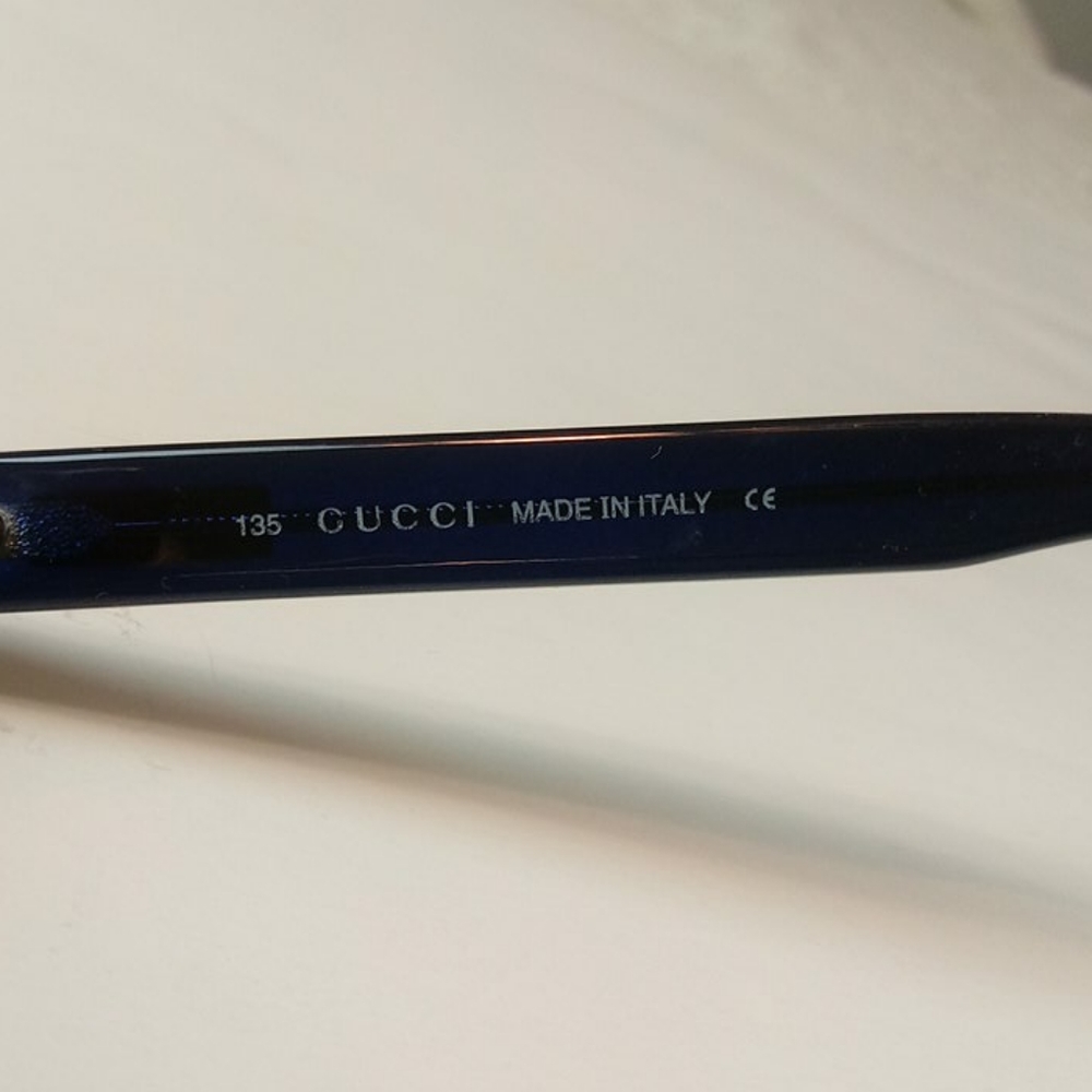 Gucci Eyeglass Frames Dark Navy Blue G Logo - Gem